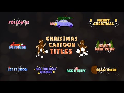 Christmas Cartoon Titles Final Cut Pro Templates - YouTube