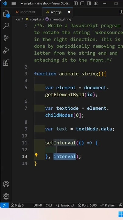 5150 Basic Javascript Interview Problems Htmlcssjavascript Shorts Youtube