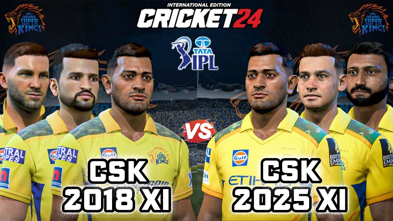 CSK 18 VS CSK 25 - Iconic Battle at Chepauk of IPL 😍🔥in Cricket 24 ...