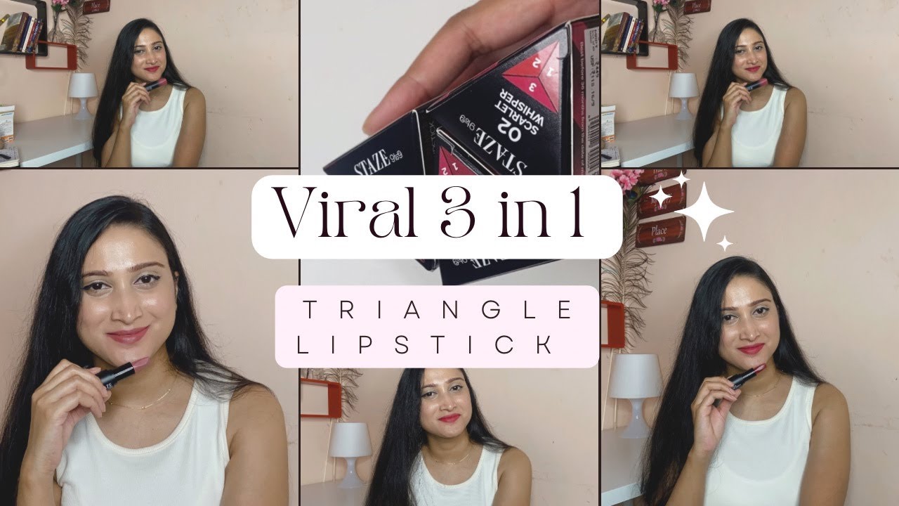 Viral Staze 9 to 9 3 in 1 Love triangle lipstick || Honest Review || In ...