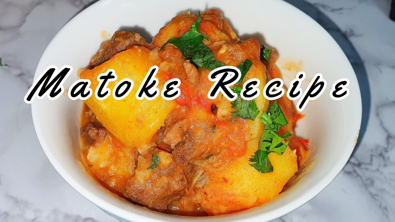 KENYAN MATOKE RECIPE | Green bananas + Beef - YouTube