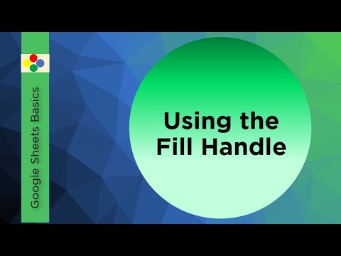 Google Sheets Basics - The Fill Handle | Technology Education - YouTube