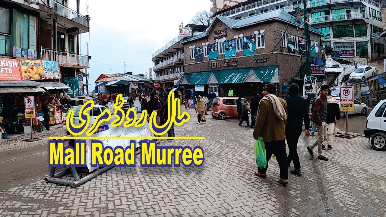 Mall Road Murree Complete Walk Tour 2024 4K HD snowfall at muree - YouTube