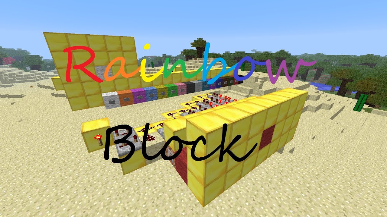 Rainbow Wool: Minecraft 1.7 Trick! - YouTube