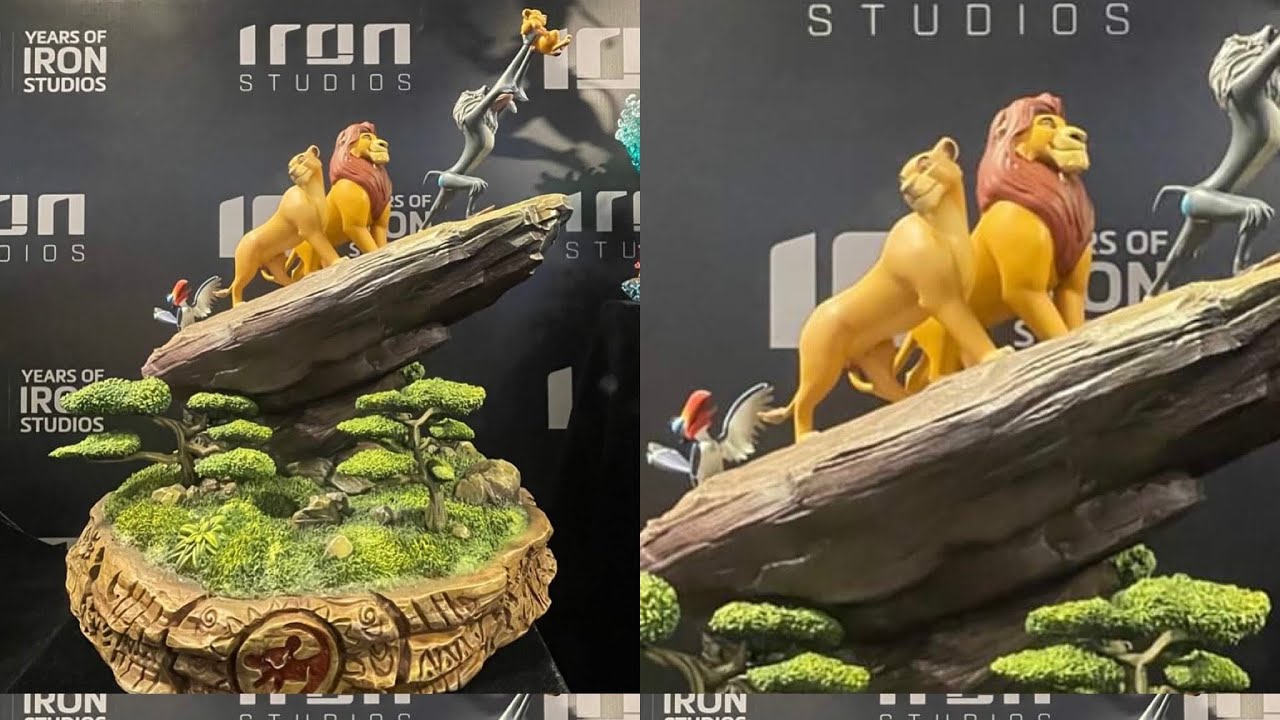 New Disney lion king statue on display iron studios - YouTube