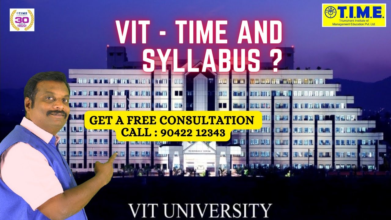 VIT TIME AND SYLLABUS ? - YouTube