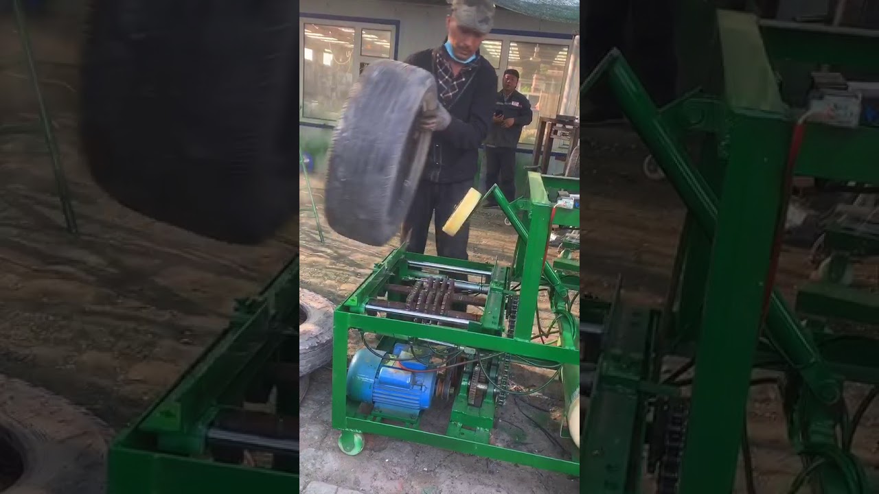 2021 Model scrap tire sidewall tread cutter launched - YouTube