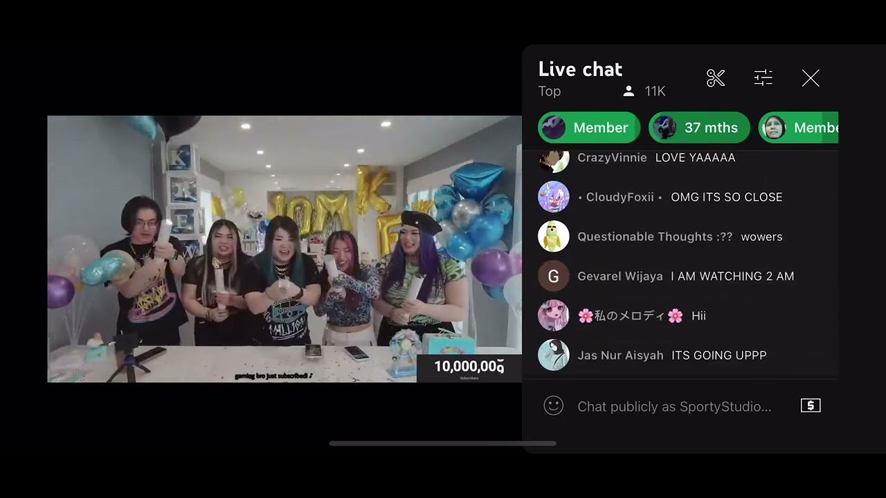 The moment KREW hit 10 million live! - YouTube
