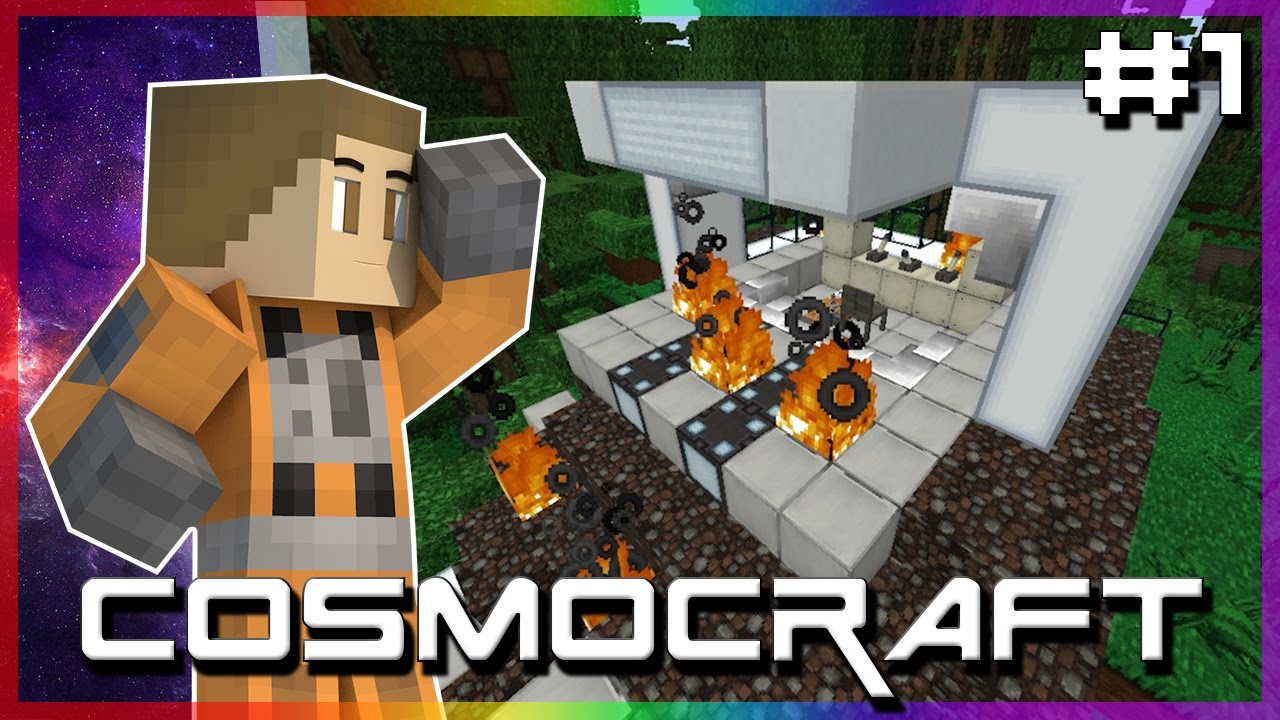 CRASH LANDING | CosmoCraft #1 | Minecraft - YouTube