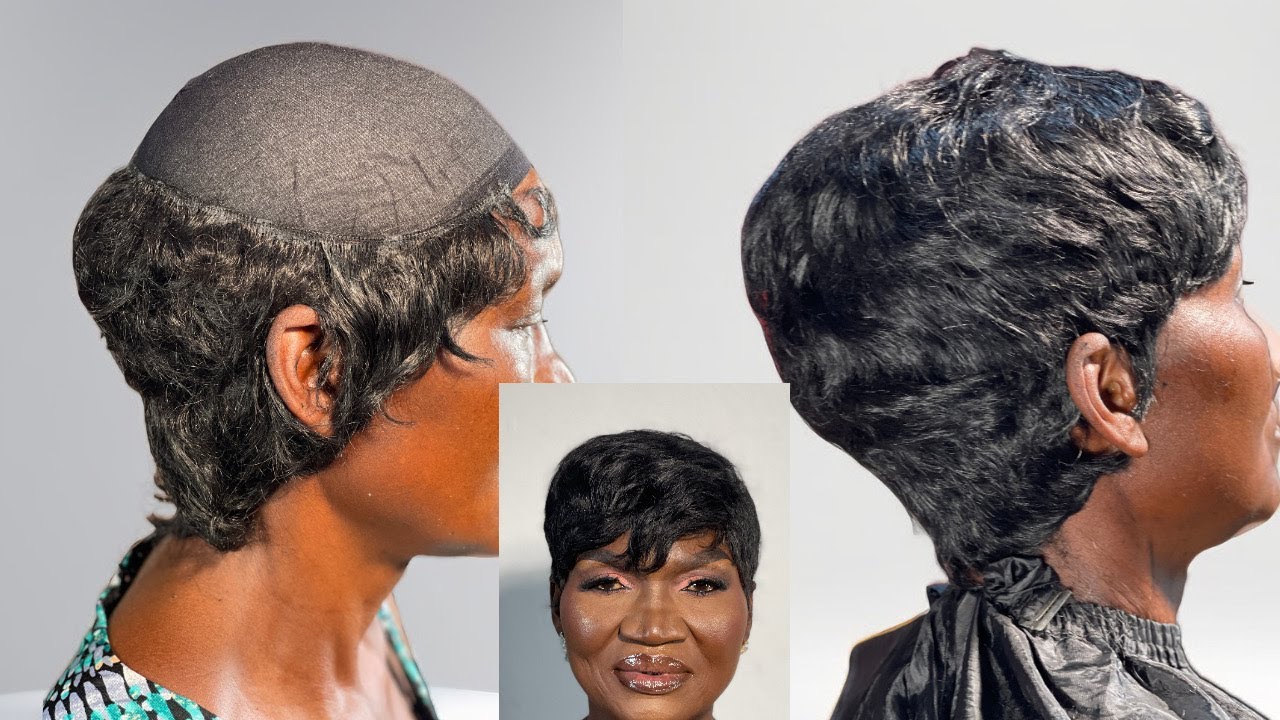 RAZOR CUT PIXIE SHORT WIG TUTORIAL FOR BEGINNERS / STEP BY STEP - YouTube