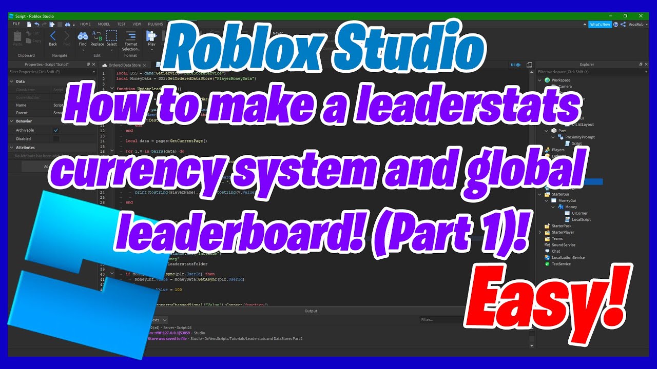 How to make a leaderstats currency system and Global leaderboard! (Part ...