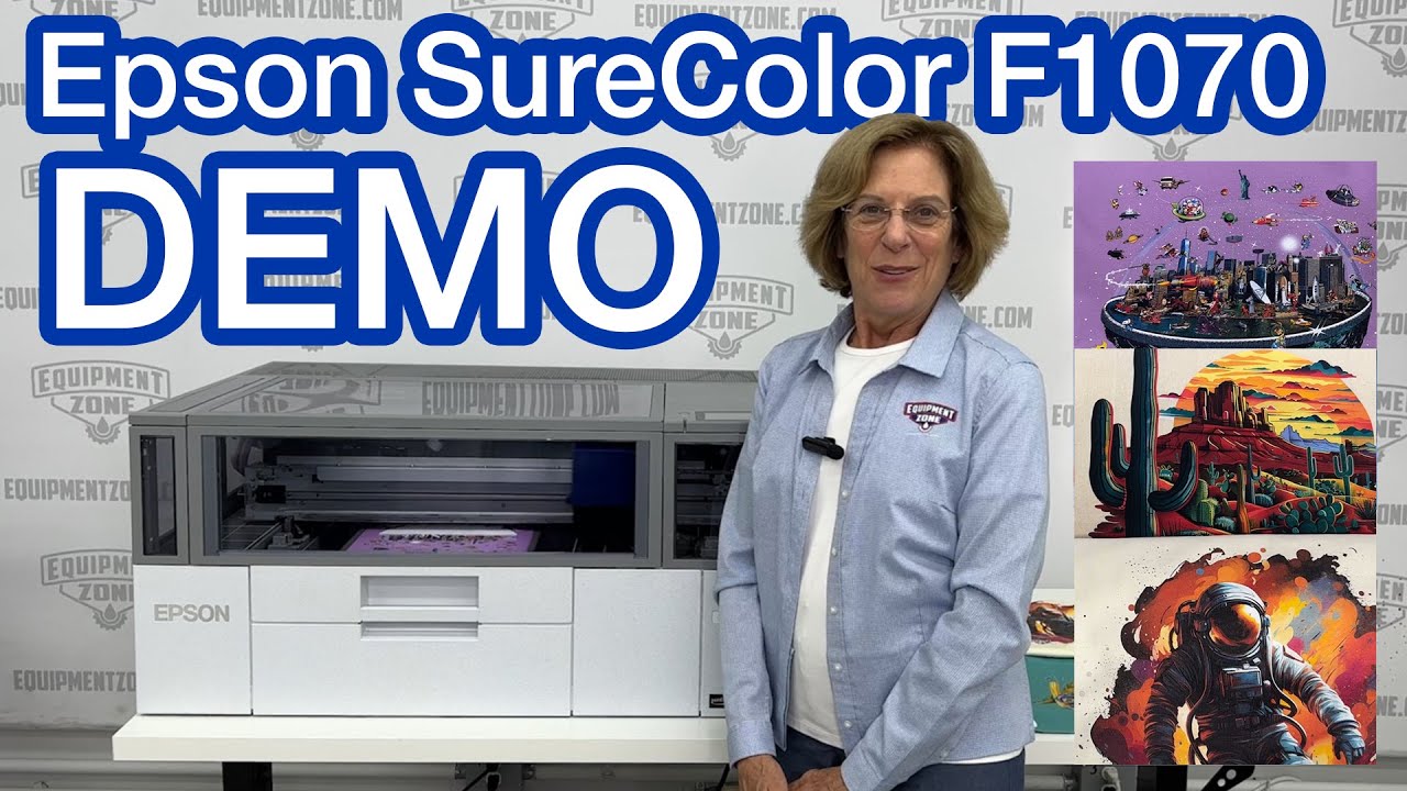 FULL Demo using the Epson SureColor F1070 DTG/DTF Printer - YouTube