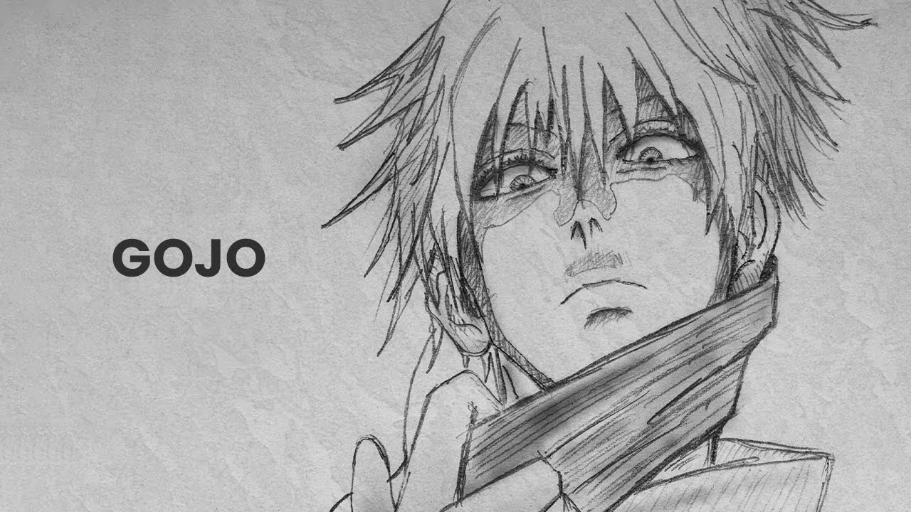 Gojo Satoru Speed Drawing - YouTube