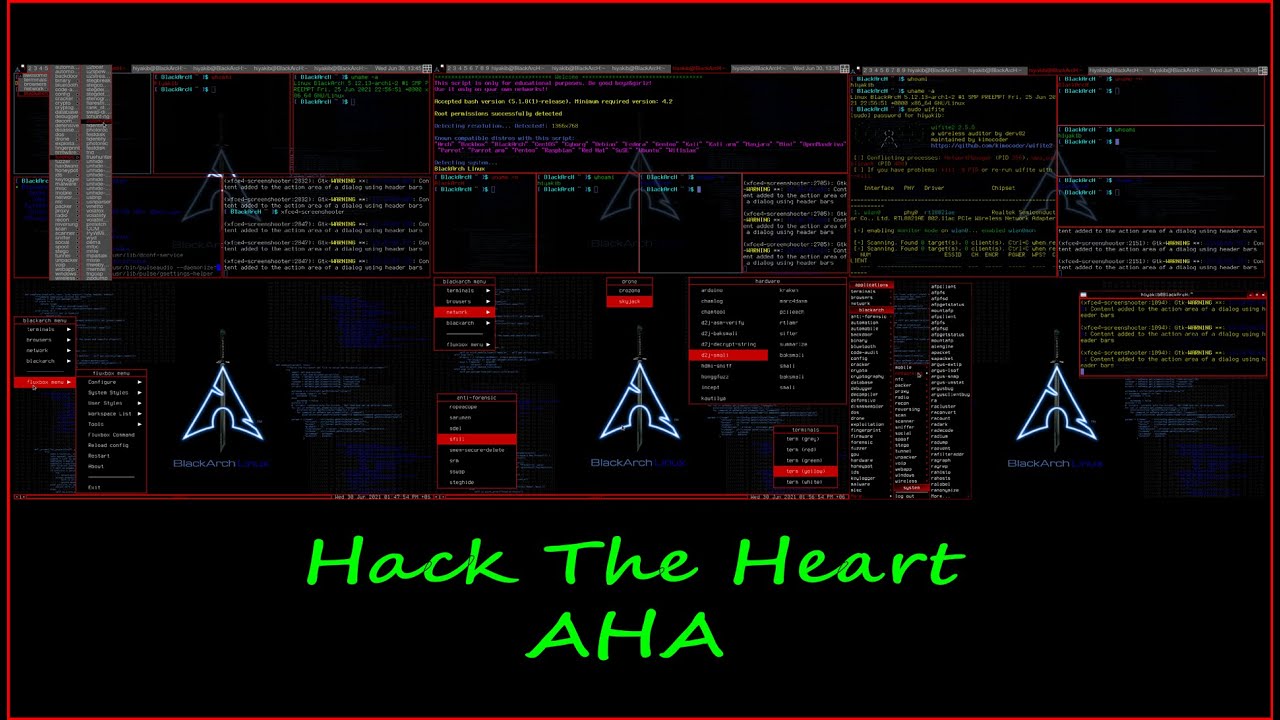 BlackArch Linux | Fluxbox Desktop Environment | #AHA | For #Hackers# ...