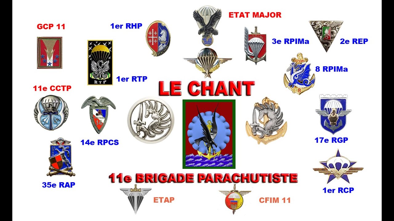 CHANT DE LA 11BRIGADE PARACHUTISTE - YouTube