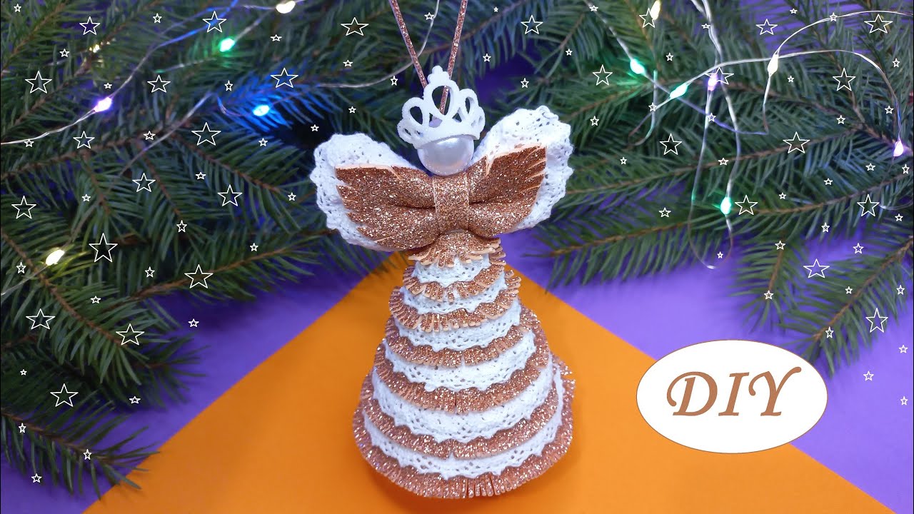 ANGELS😇АНГЕЛ из фоамирана😇DIY Christmas Angels Foam Eva🎄Adornos ...