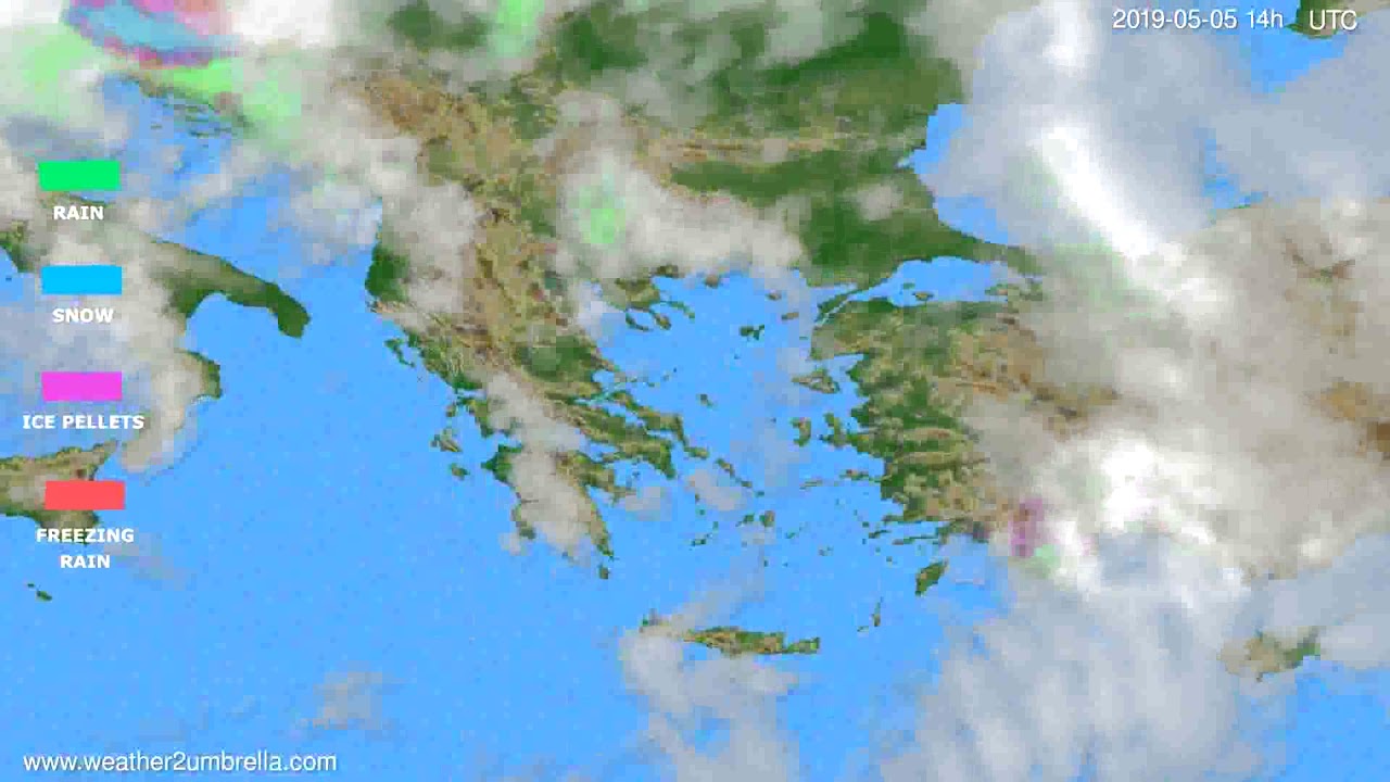 Precipitation forecast Greece // modelrun: 12h UTC 2019-05-02 - YouTube