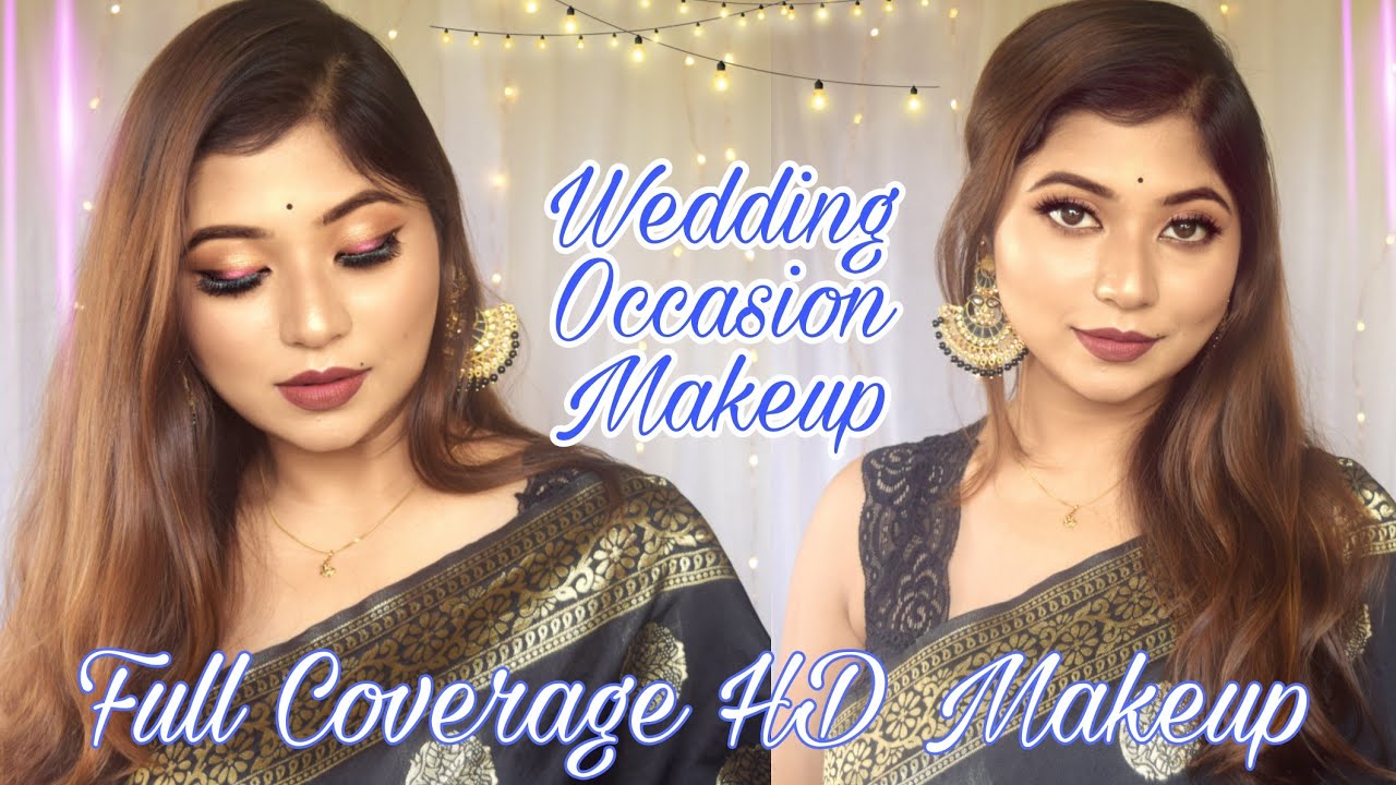 Full Coverage Glam HD Wedding Occasion Makeup Tutorial/ Easy Eye Makeup ...
