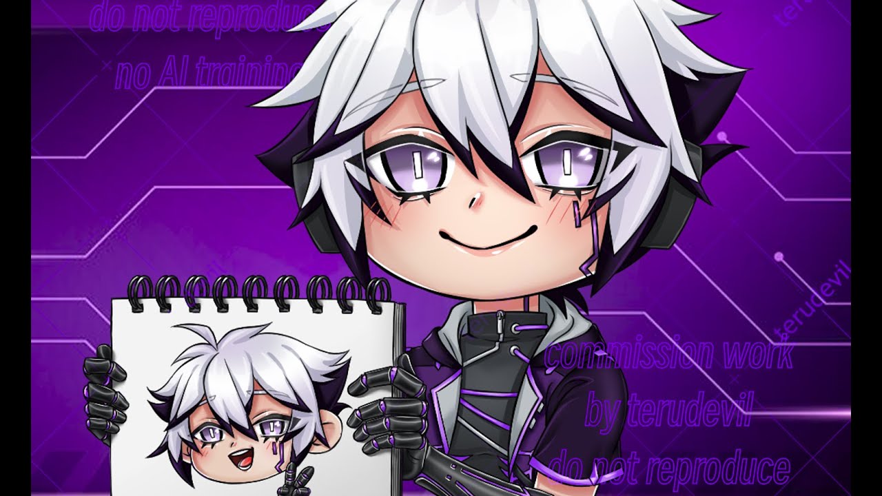 🎨 Shiki Chibi Commission WIP Color & Render Finish 💜 Brant Pulls Time ...