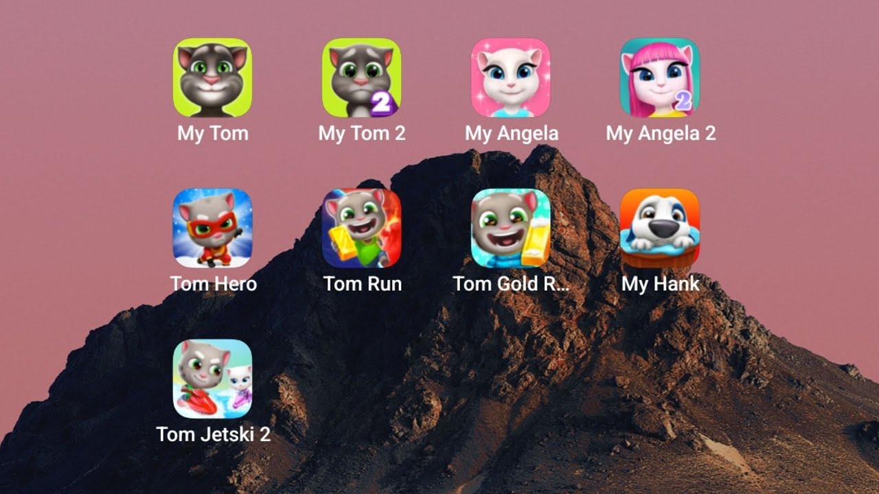 MY TALKING TOM (TOM2+MY ANGELA+MY ANGELA 2+TOM HERO+TOM RUN+TOM GOLD ...