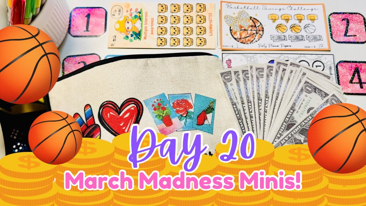 Budget/Saving: DAY 20 March Madness Minis - YouTube