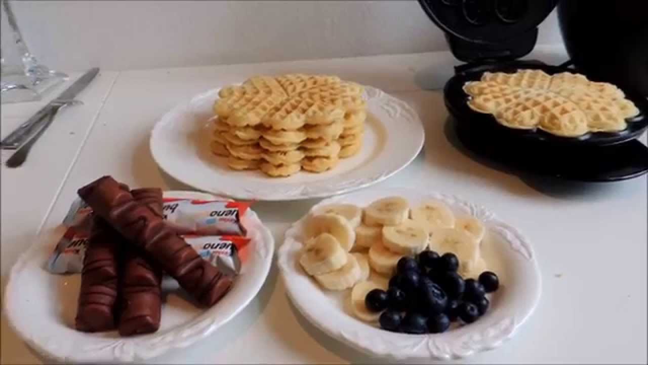 Gefüllte Waffeln einfach selber machen ♥ - YouTube