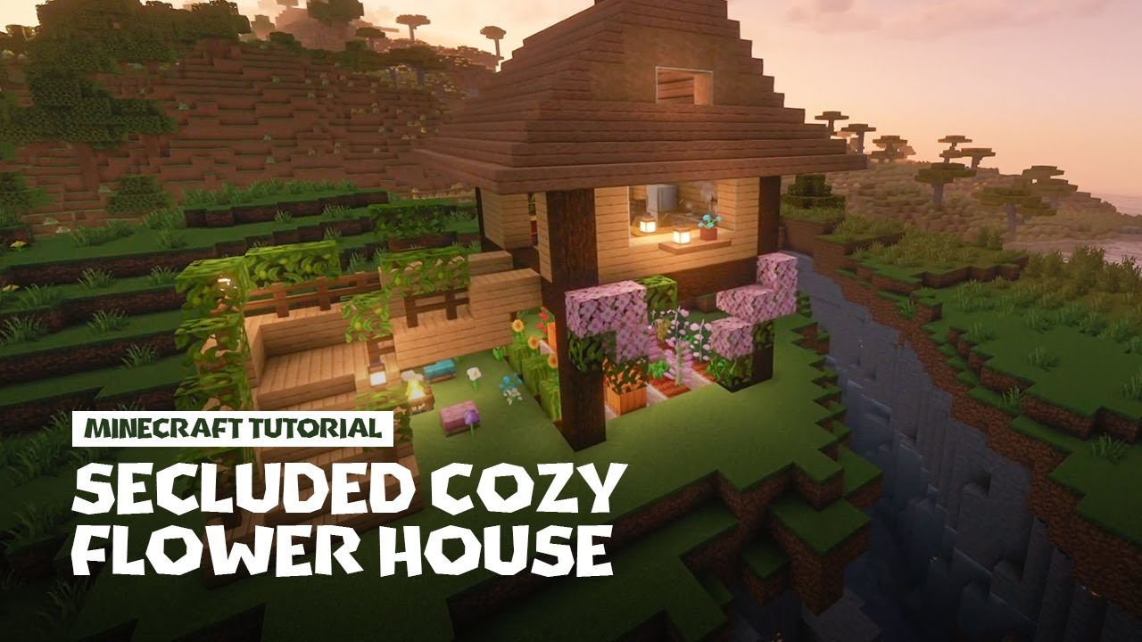 Minecraft: How to Build a Secluded Cozy Flower House [Tutorial] - YouTube