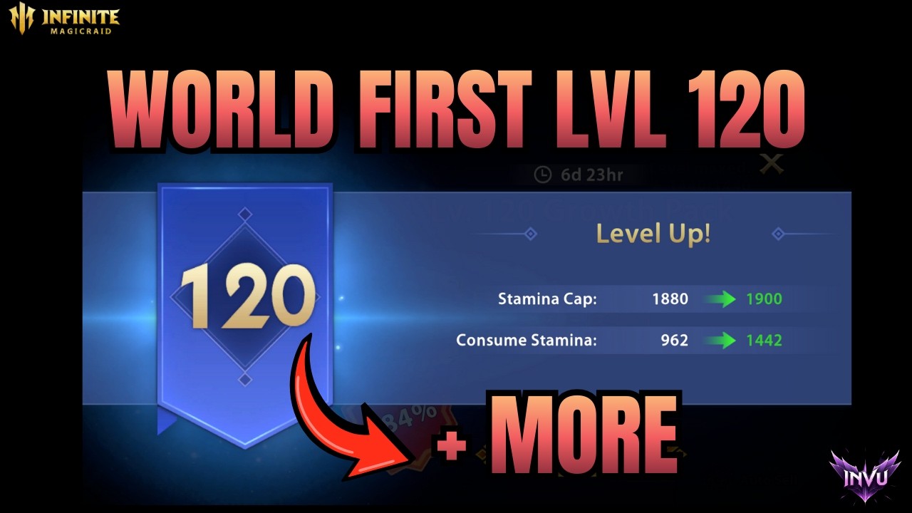 WORLD FIRST LEVEL 120 + Account Progression UPDATE | Infinite Magicraid ...