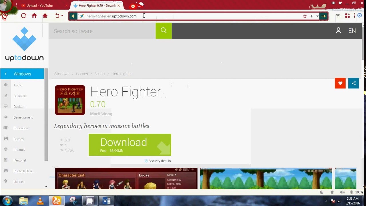 Downloading hero fighter v 0 70 in windows 7 - YouTube