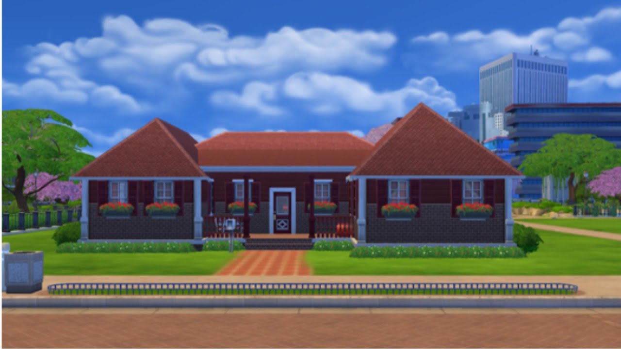 All Red House// Sims 4 - YouTube