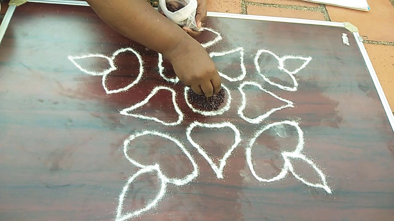 Crystal Salt Rangooli - YouTube