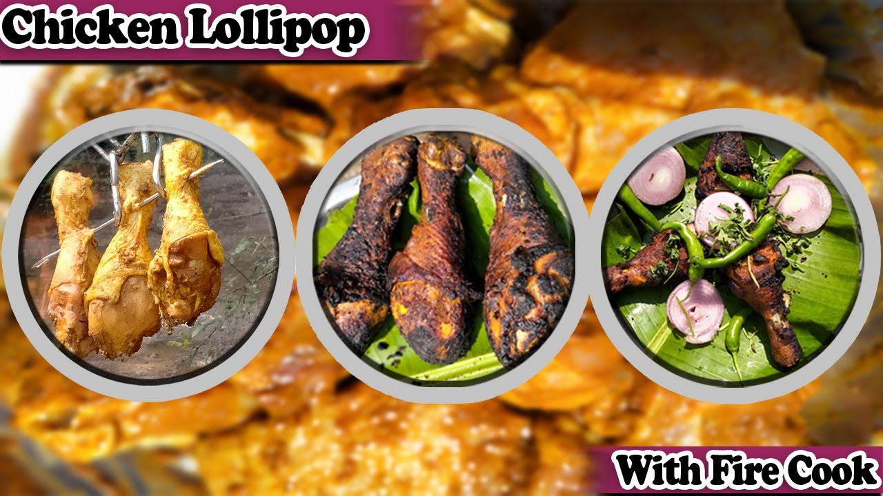 Chicken Lollipop with black fire Cooking || Nemo Cook || Easy Fry ...