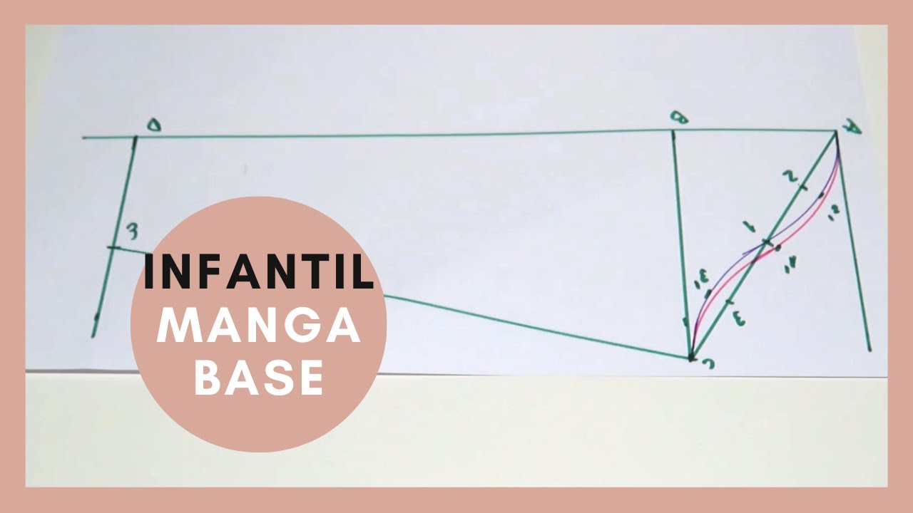 Cómo hacer el patrón base de manga para niños 2 años - YouTube