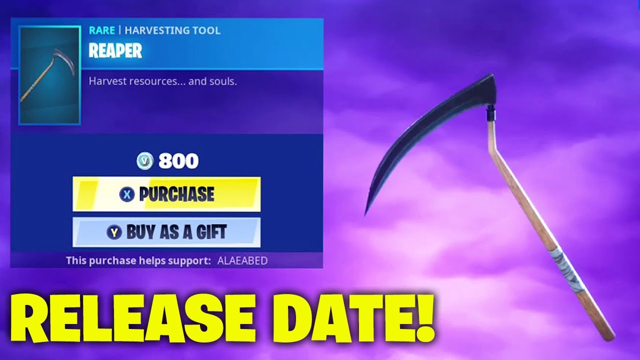 Fortnite REAPER PICKAXE Item Shop Return RELEASE DATE! (Fortnitemares ...