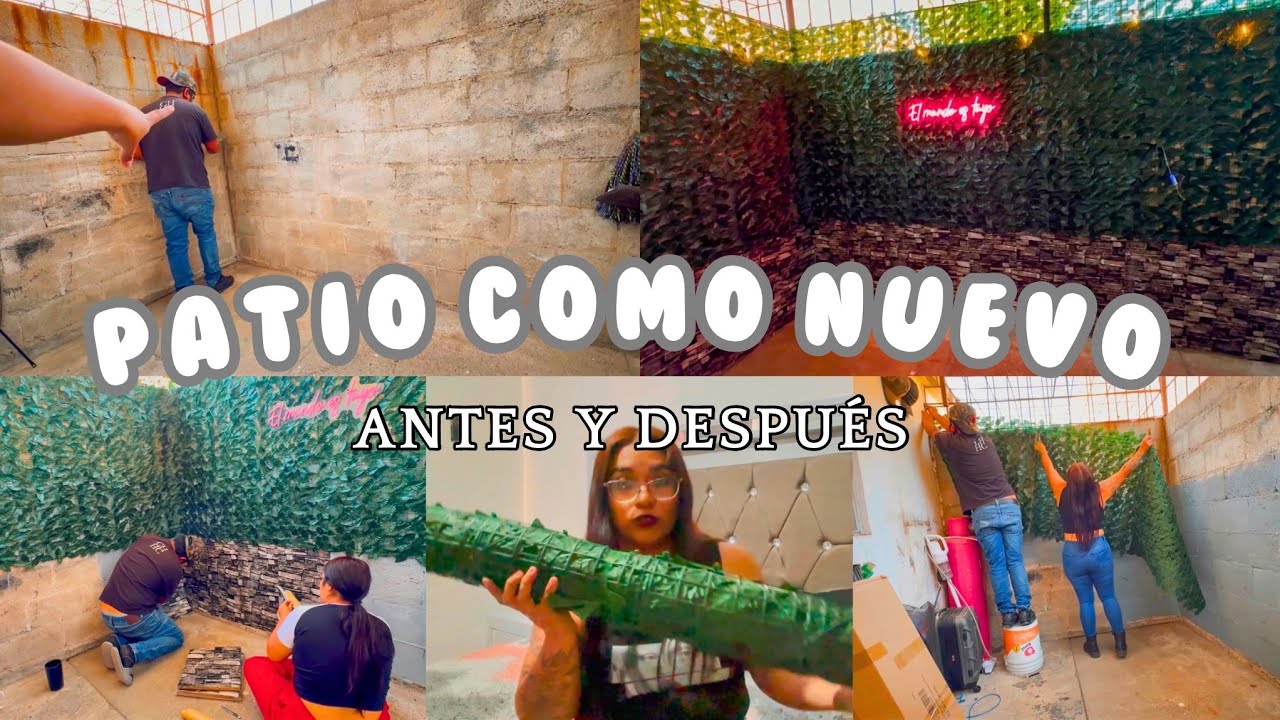 Transformando el patio con poco presupuesto 🙊 antes y despues de patio ...