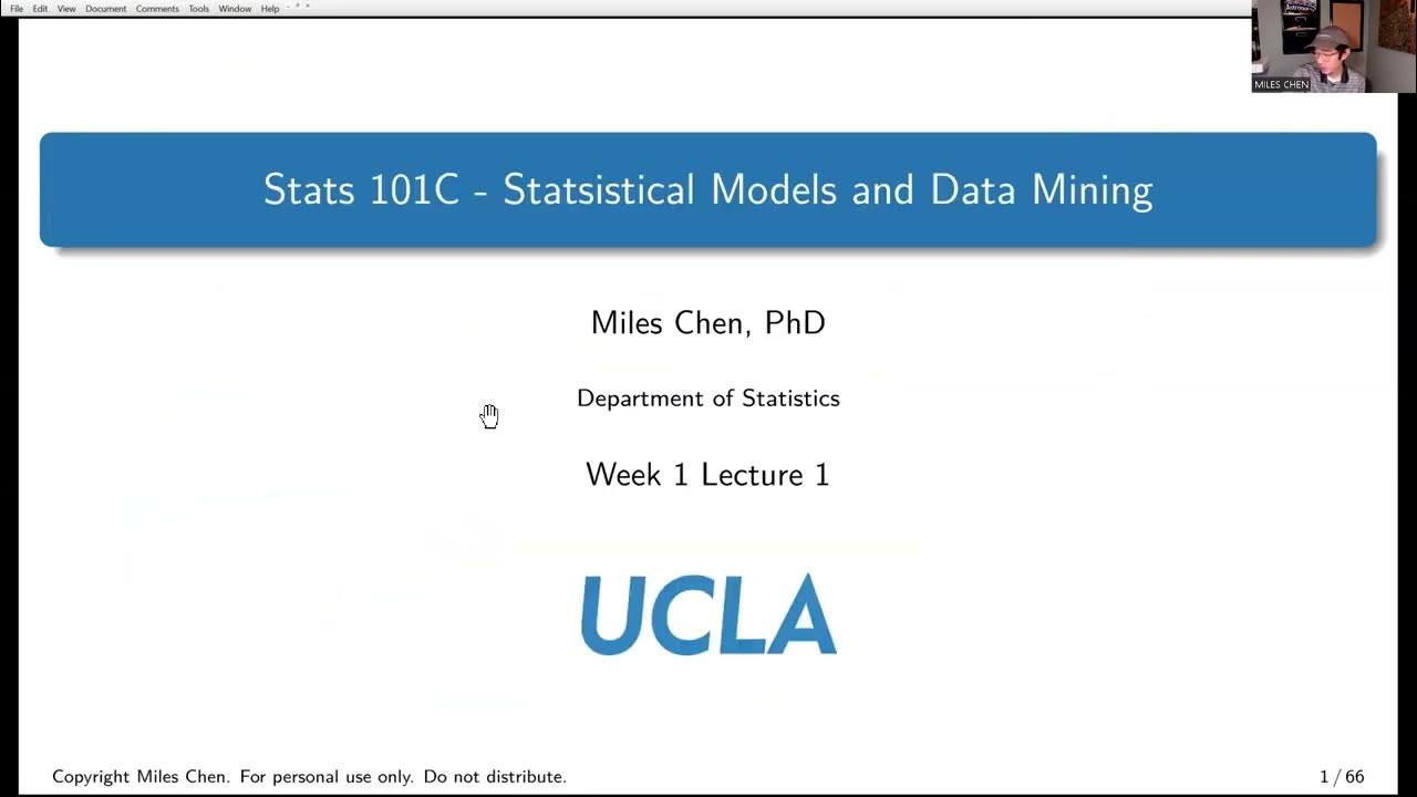 Stats 101C Aub 7 2023 Part 1 - YouTube