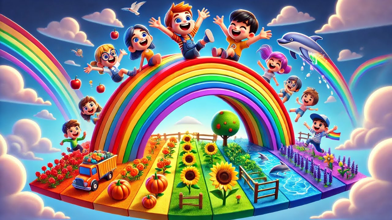Rainbow Riding Song | Explore the Colors of the Rainbow in a Fun Ride ...