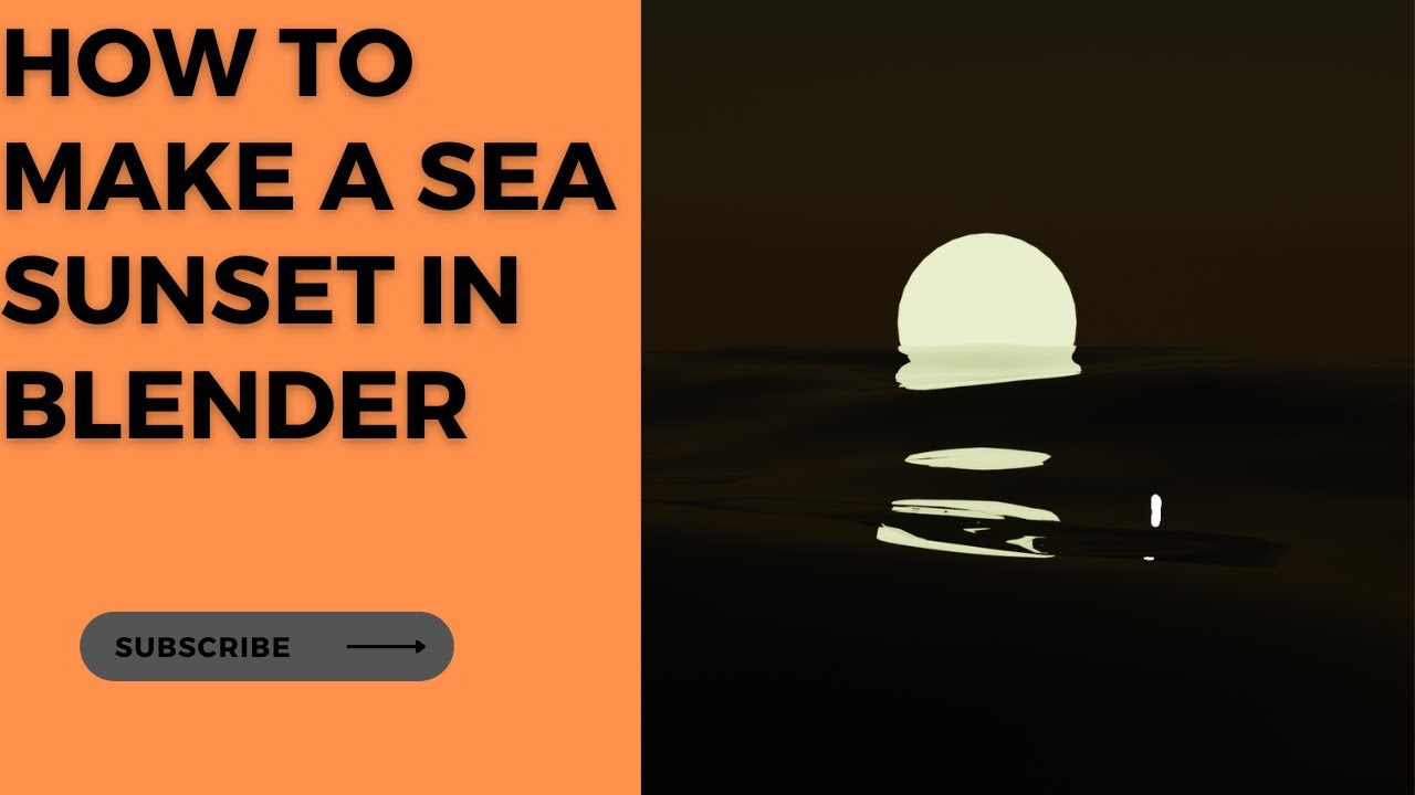 3d Blender animation tutorial | How to make SEA SUNSET in blenbder easy ...