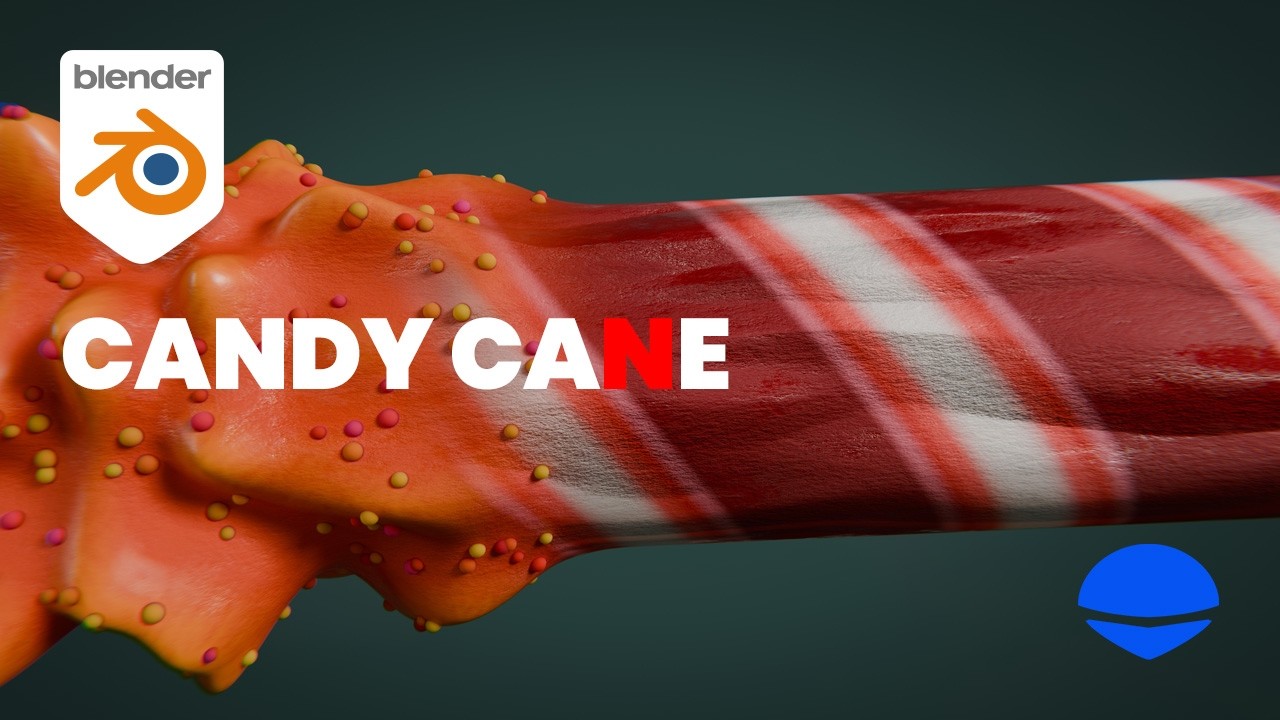Create Halloween x Christmas Candy Cane in Blender Geometry Nodes - YouTube