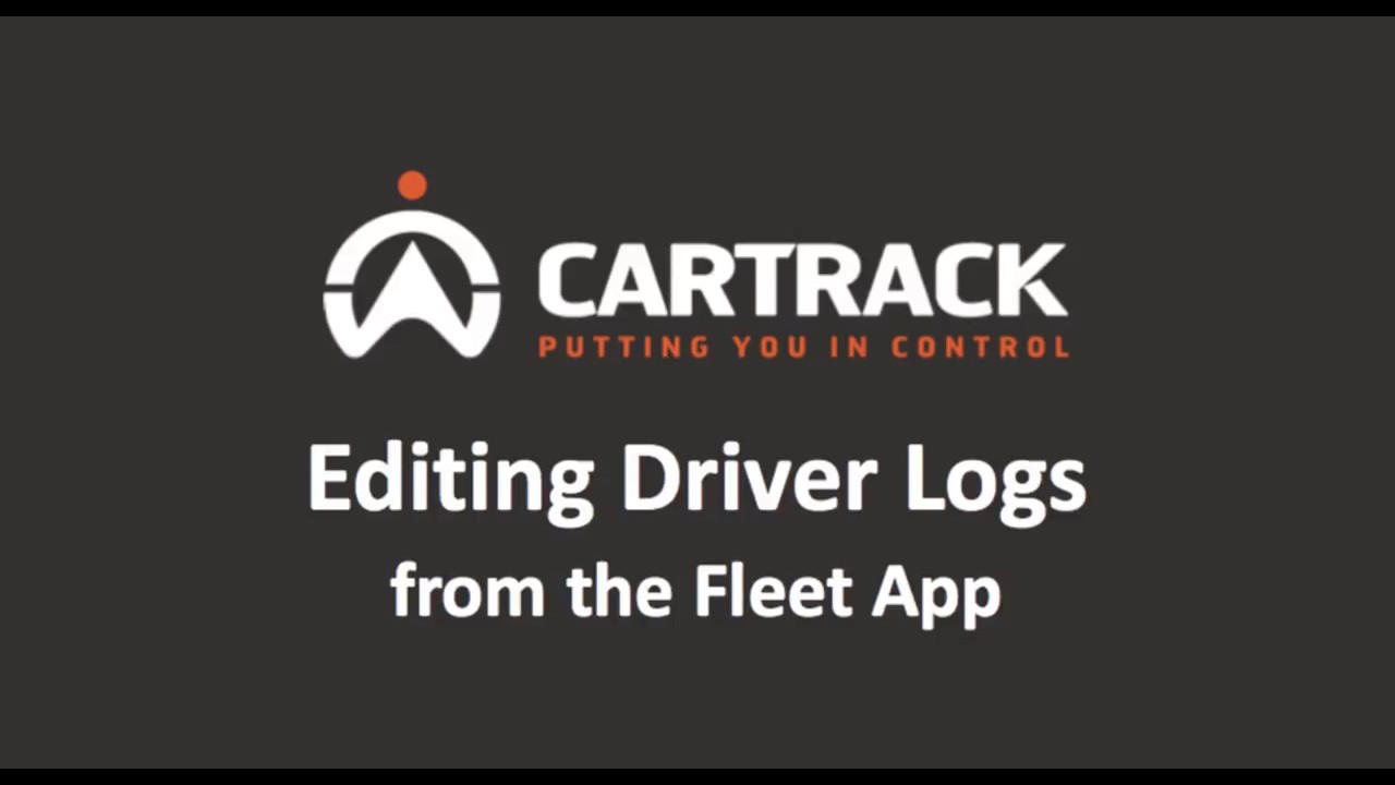 Cartrack USA: 1FLEET Platform - Driver Log Edits - YouTube