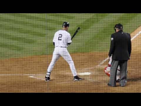 Derek Jeter first at bat Game 6 2009 World Series