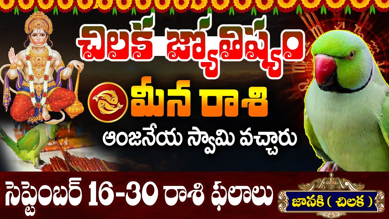 Meena Rashi || SEPTEMBER 16 -30 2023 || Chilaka Jyothisham || Meena ...