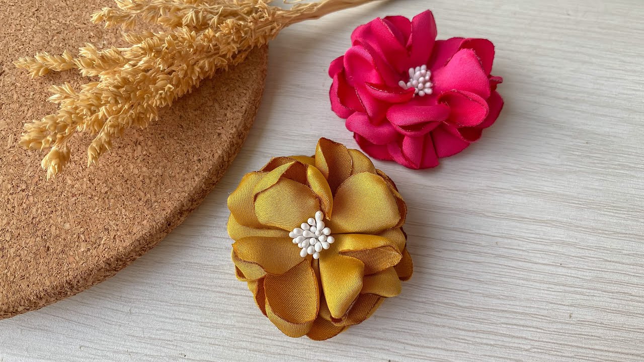 make burnt flowers with solder - fabric flower @ciciliacraft - YouTube
