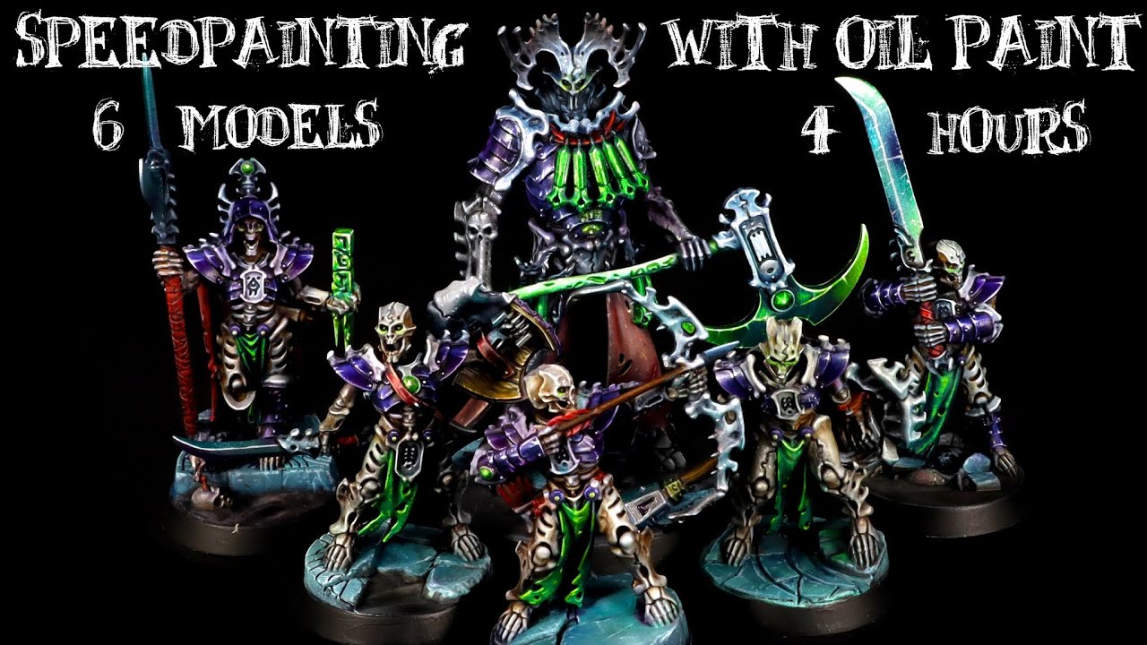 HIGH QUALITY speed painting using OILS! Ossiarch Bonereapers ...