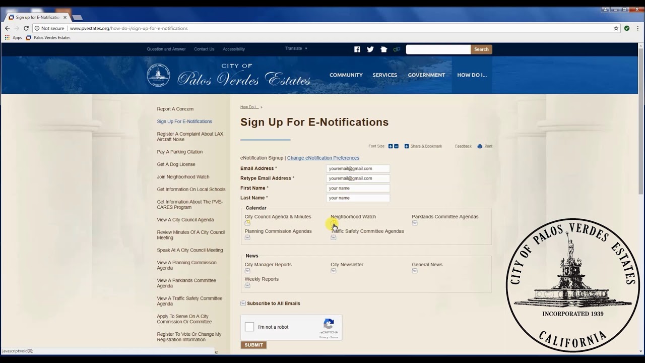 "How-to" Sign Up for E-Notifications - YouTube