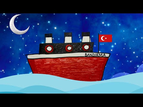 Masal Anlatımlı Çizim | Bandırma Vapuru | Kolay Gemi Çizimi | Çocuklar İçin 19 Mayıs Çizimi