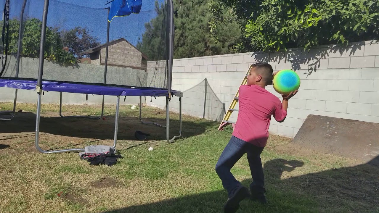 Playing spud with my cousin - YouTube