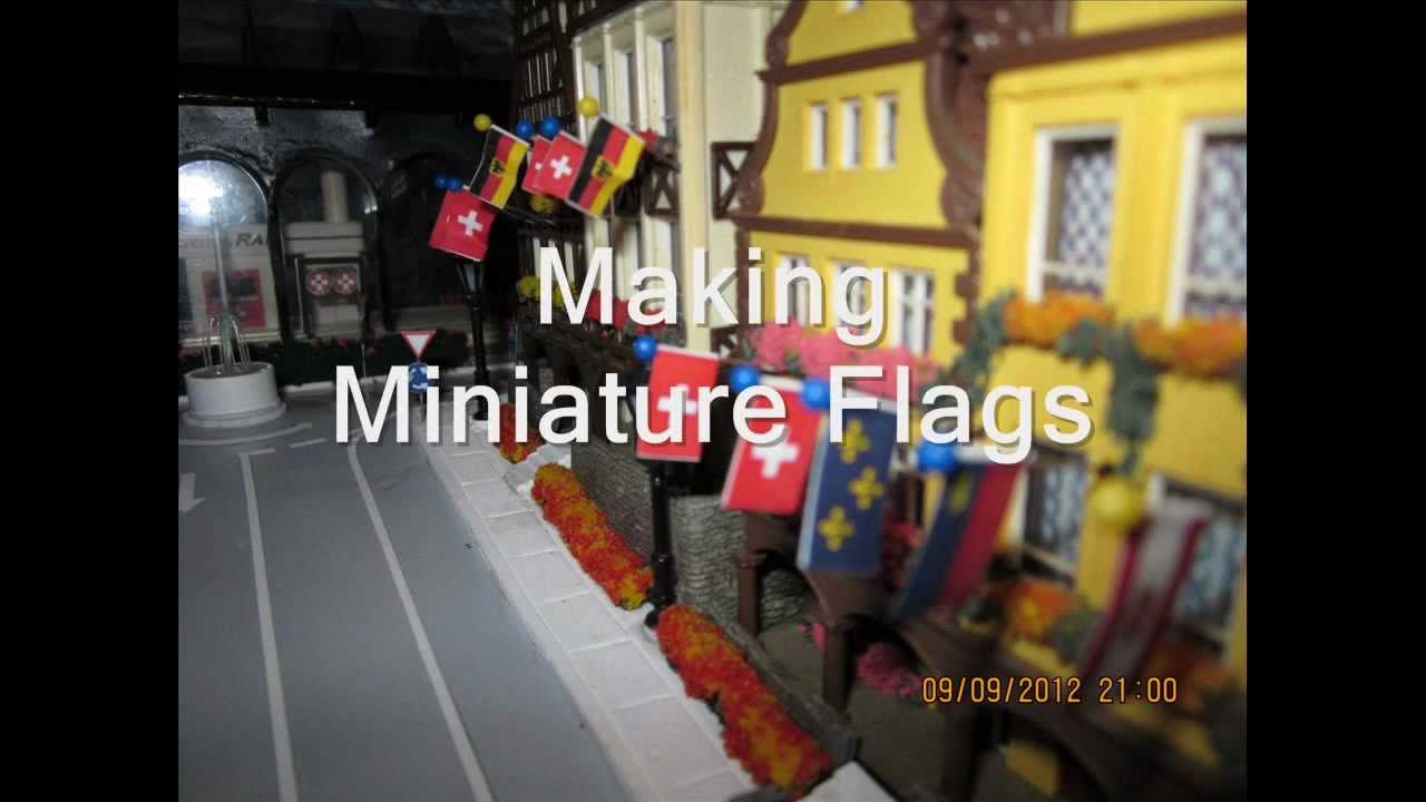 Making Miniature Flags for model, diorama, decoration or train layout ...