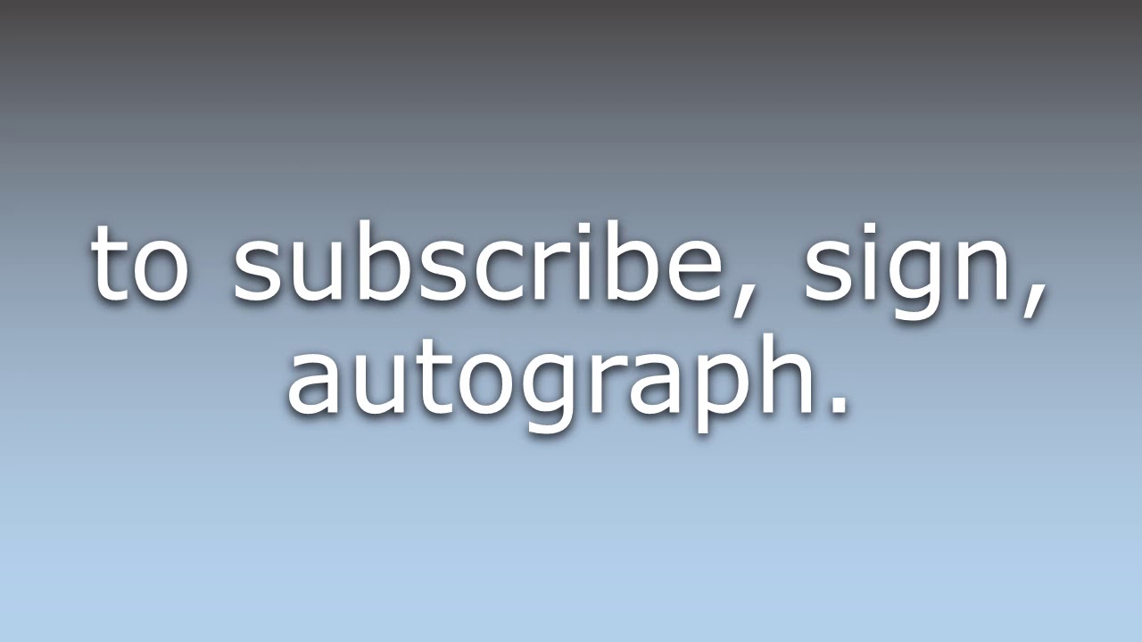 What does Undersign mean? - YouTube