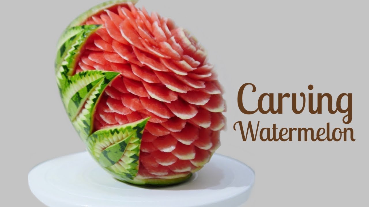 Carving Watermelon | New design | Watermelon Flower - YouTube